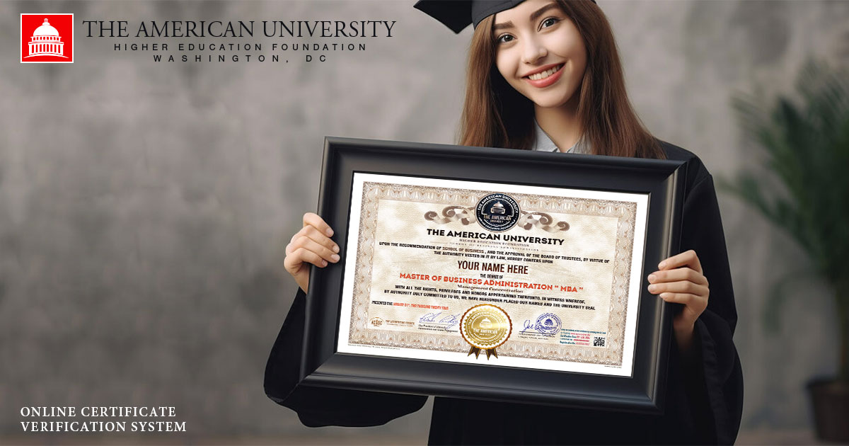 ONLINE CERTIFICATE VERIFICATION SYSTEM - The American University ...